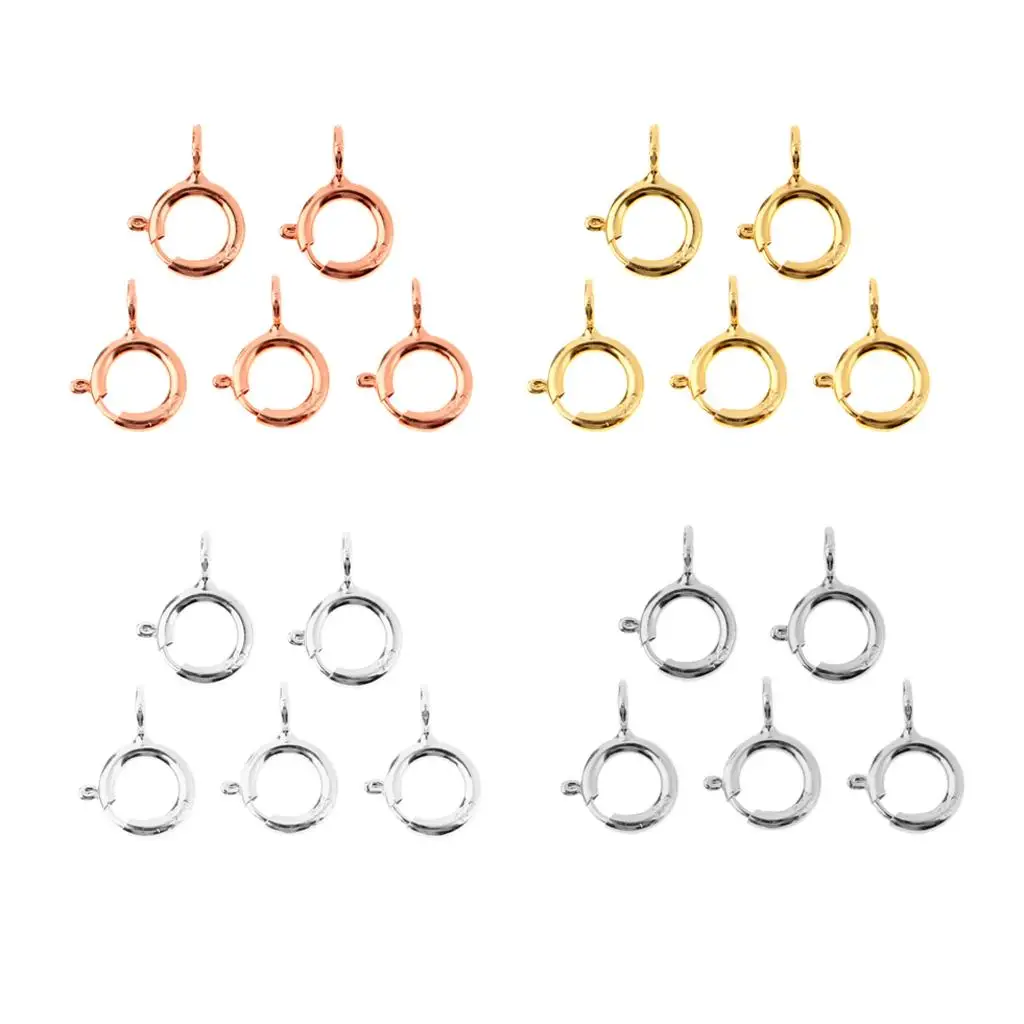 5pcs-925-Sterling-Silver-color-Spring-Rings-Clasps-Jewelry-Making ...