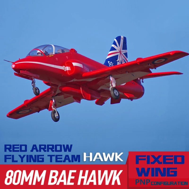 FMS-80mm-Ducted-Fan-EDF-Jet-Bae-Hawk-Red-Arrow-6CH-with-Flaps-Retracts ...