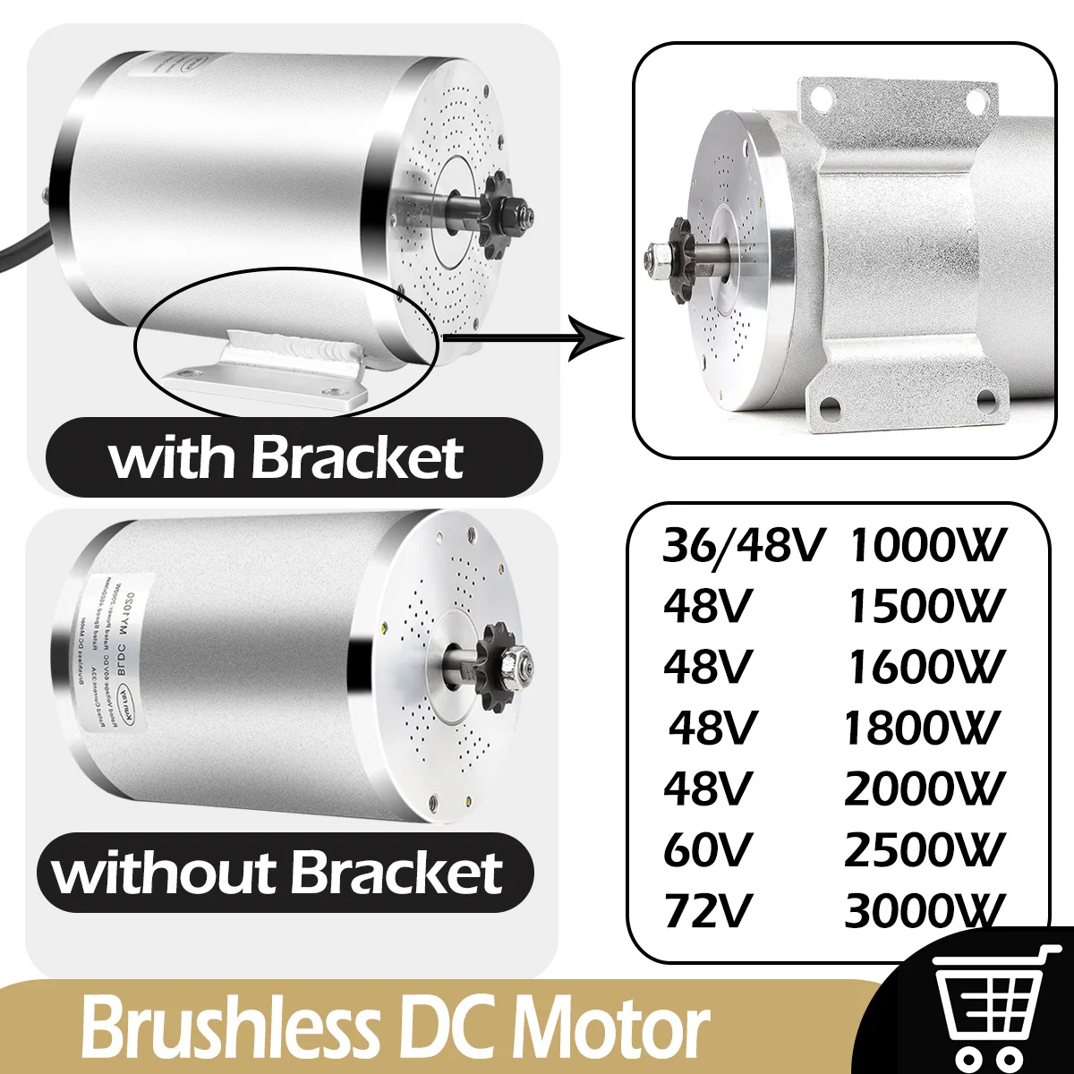 MY1020 Electric Bike Brushless Motor 3000W 72V Engine for Scooters Go ...