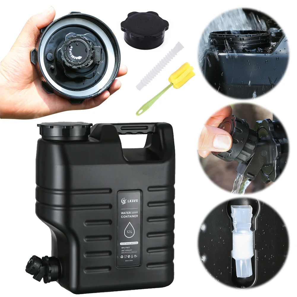 12L-Water-Storage-Container-with-Faucet-Water-Dispenser-Carrier-Large ...