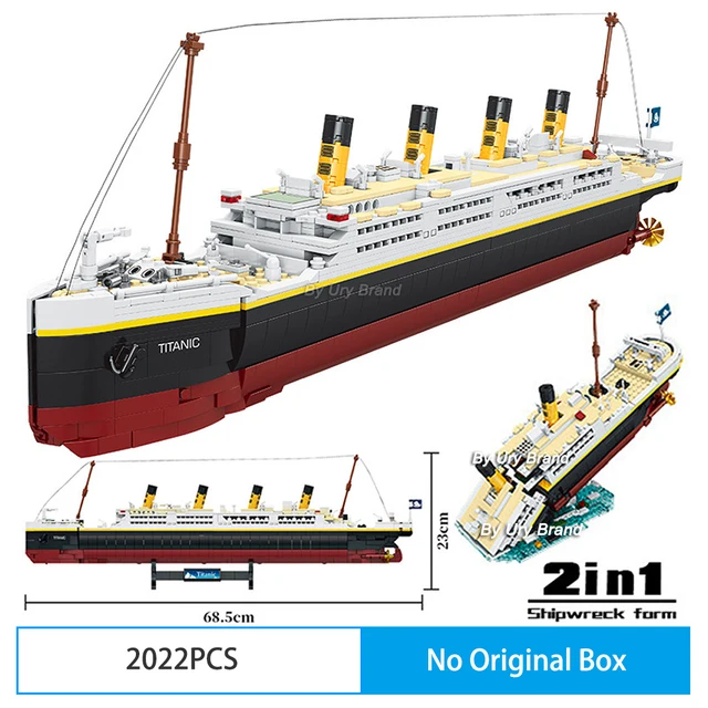 2022pcs Titanic Model Creative Luxury Cruise Ship Set City Series DIY ...