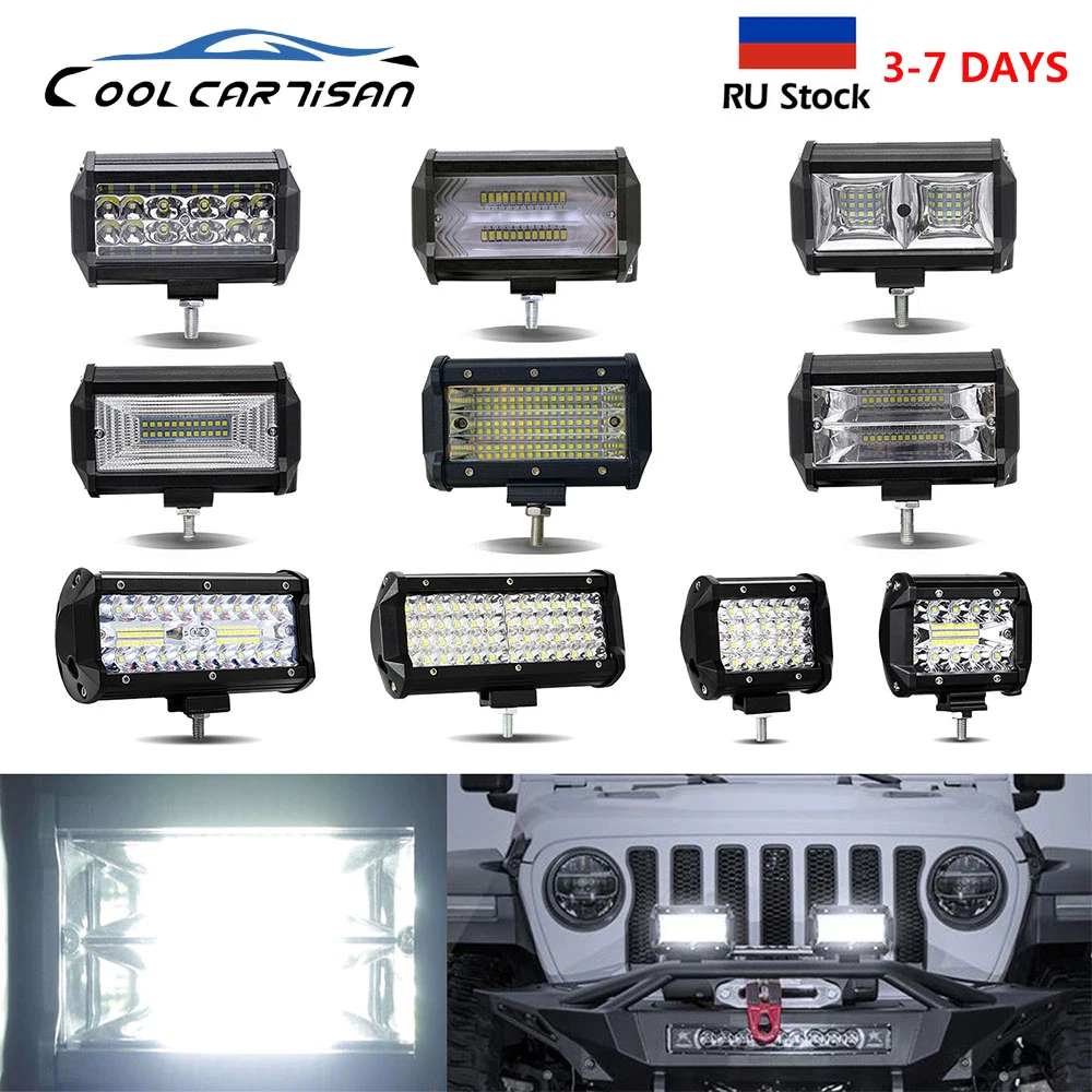 Car Sportlight Led Work Light Bar Off Road Flood Lights Driving ...