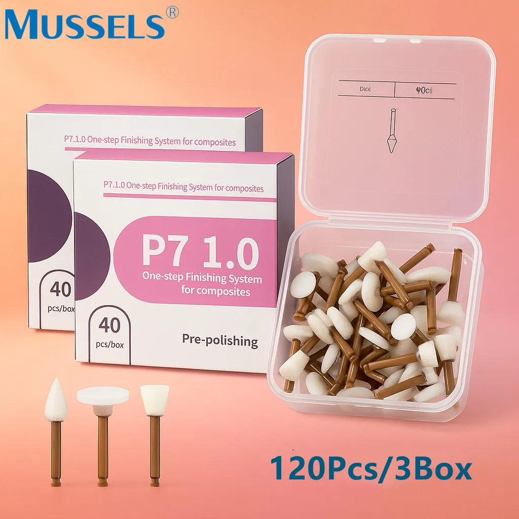 120PCS Dental Composite Resin Polisher One-step Finishing System P7 1.0 ...