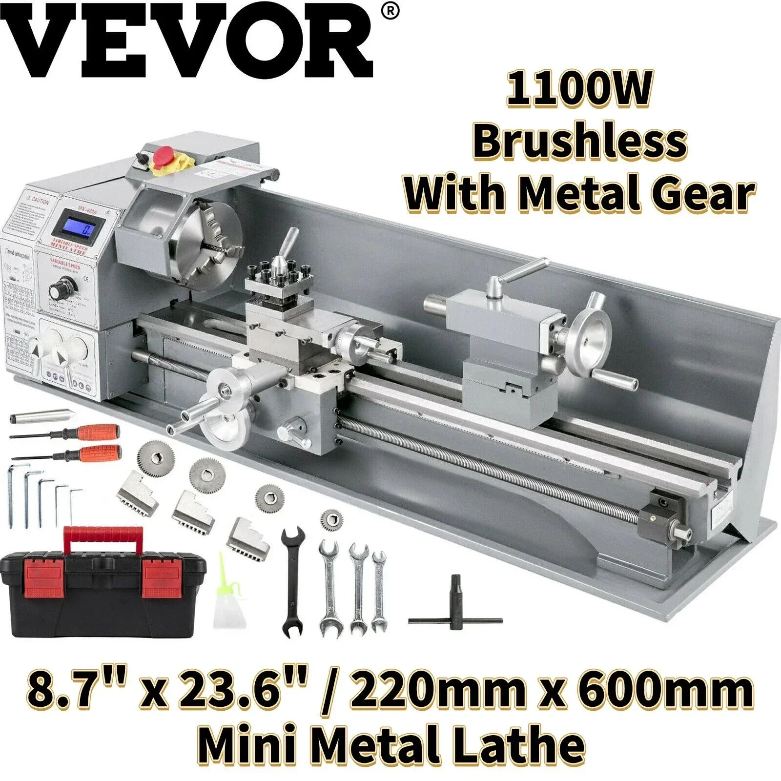 Vevor-Draaibank-Machine-Metalen-1100W-Borstelloze-Motor-38Mm-Spindel ...