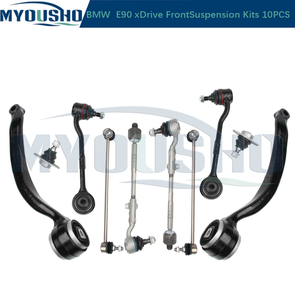Myousho-10pcs-Front-Control-Arm-Ball-Joint-Stabilizer-Link-Tie-Rod-Kits ...