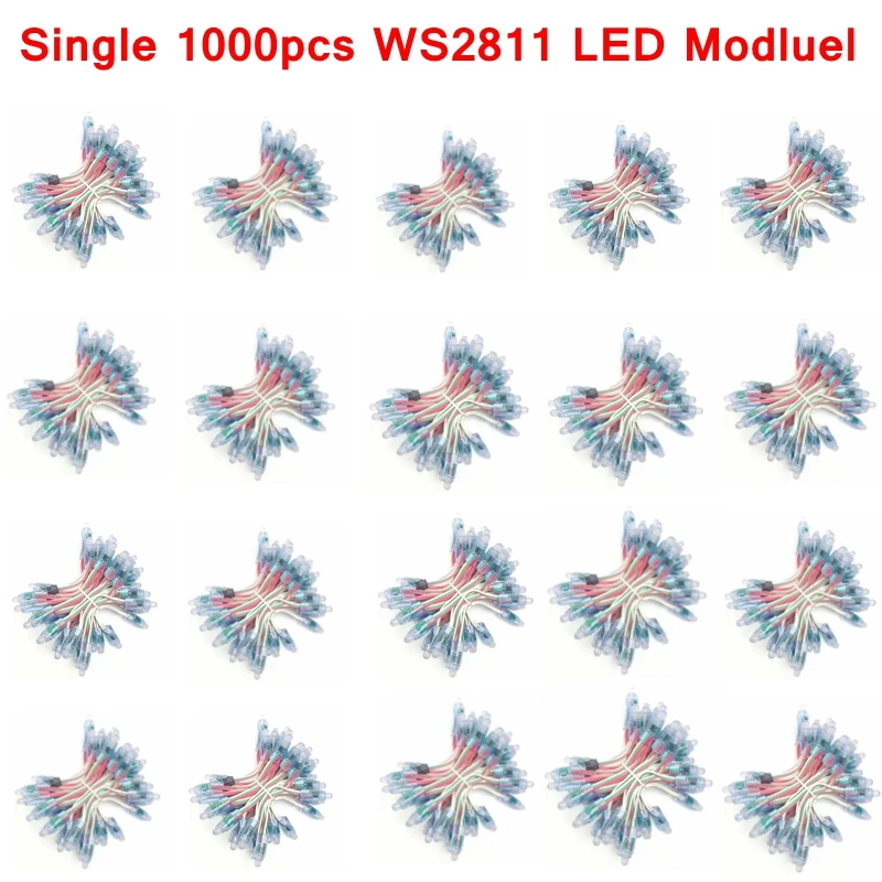 1000pcs 12mm Ws2811 2811 Ic Full Color Pixel Led Module Light Dc 5v ...
