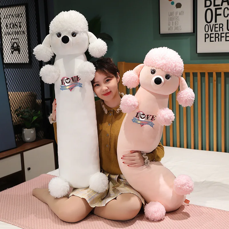 60-100cm Soft Stuffed Super Cute Poodle Plush Toy Real Teddy Dog Sleep ...