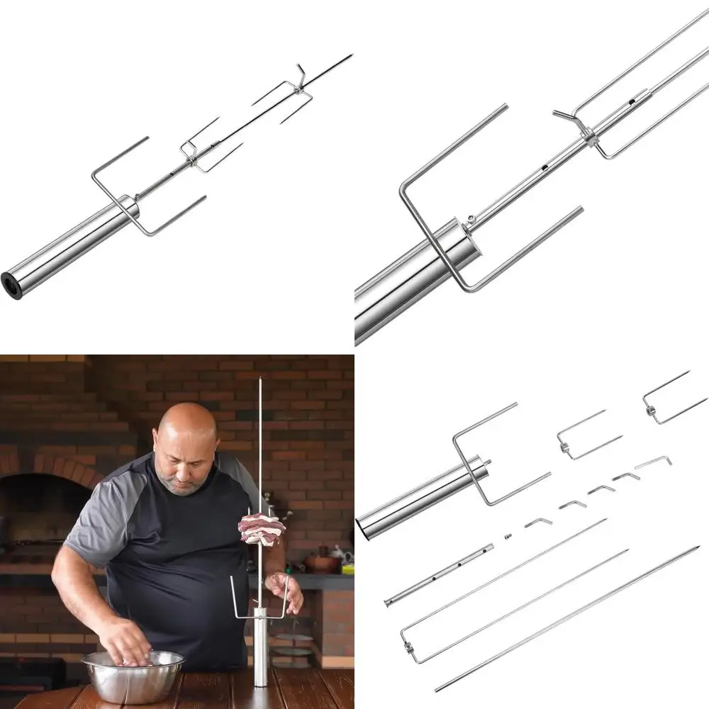 Portable Cordless Rotisserie Kit for Electric Grills, Adjustable ...