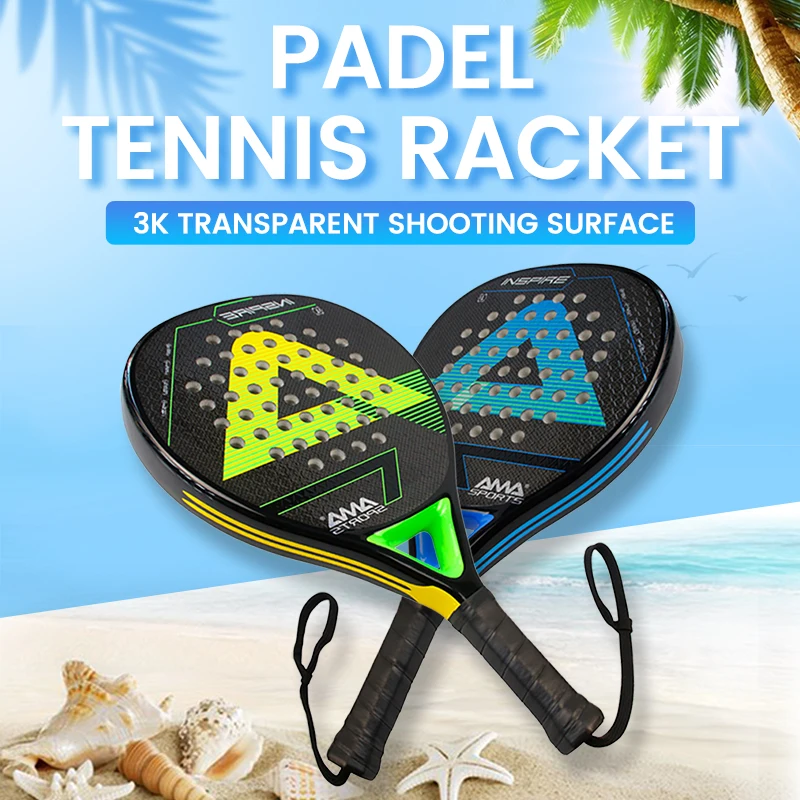 Original Padel Racket Carbon Fiber 3K Paddle Shovel Paddleball Racket ...