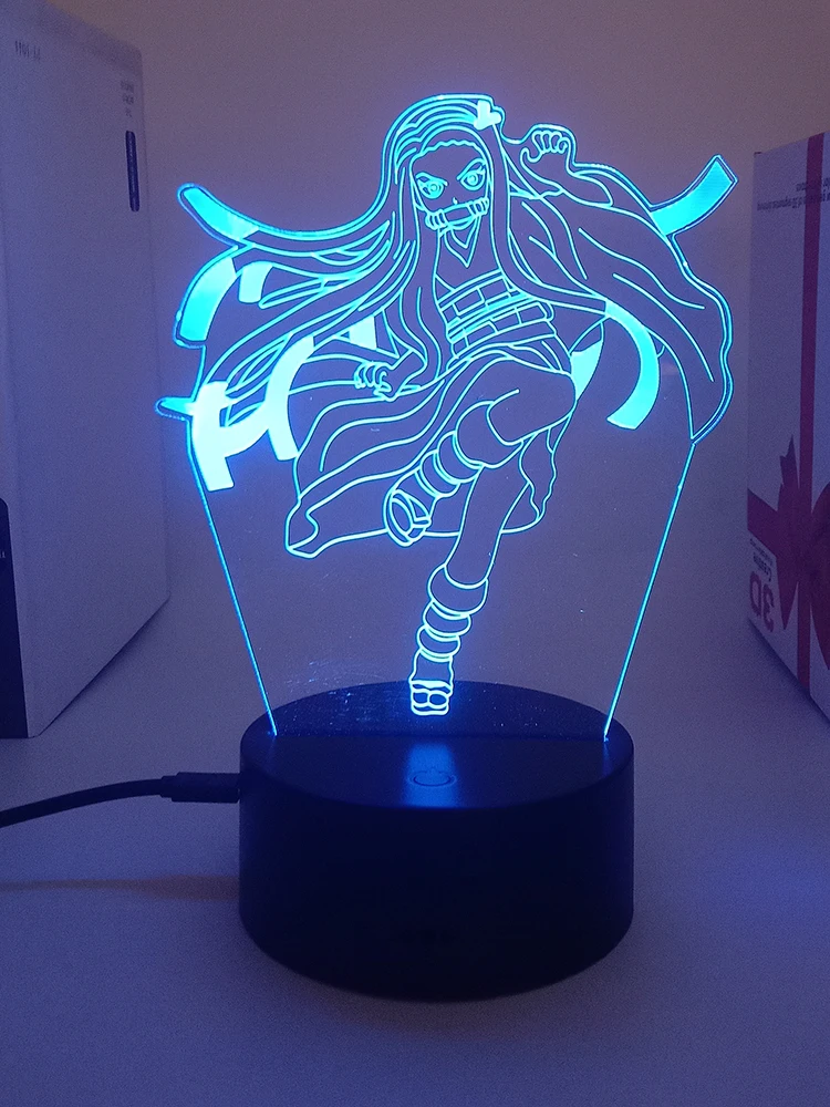 Demon Slayer Kimetsu No Yaiba Nezuko Kamado 3D Led Lámpa Hálószobás ...