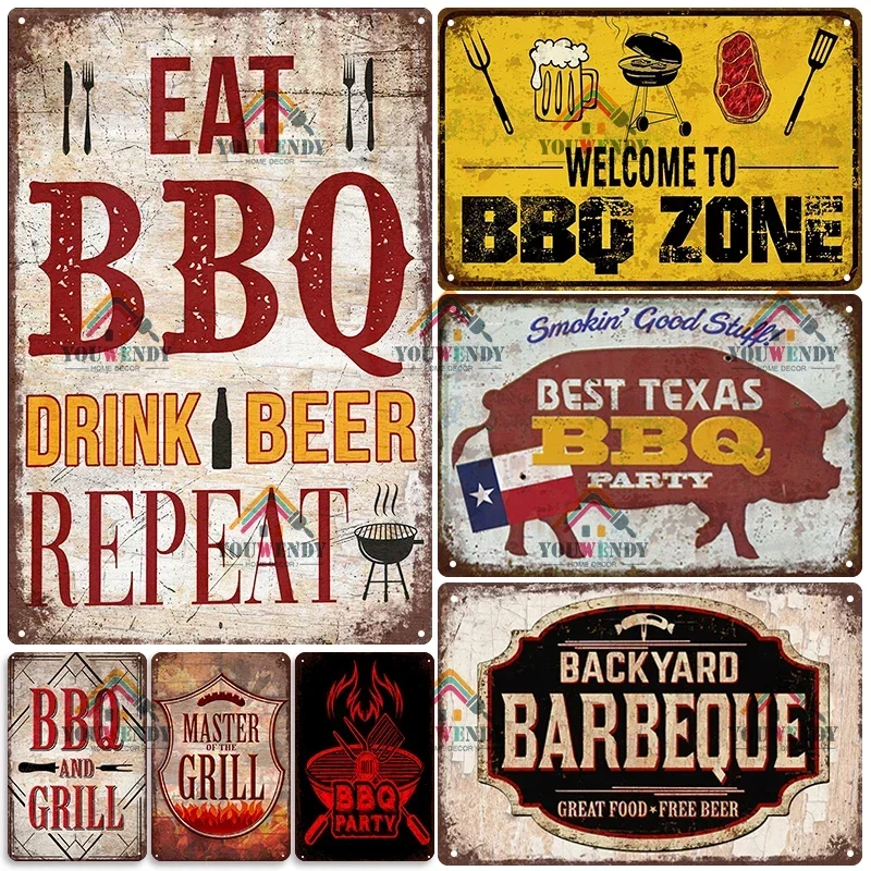 Retro-DAD-S-BBQ-Metal-Tin-Signs-Decorative-Plaque-Wall-Decor-for ...