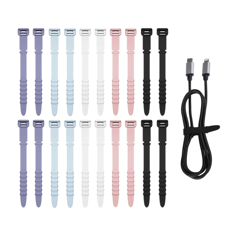 Cable Management Zip Ties | Silicone Cord Organizer Straps | Cable ...