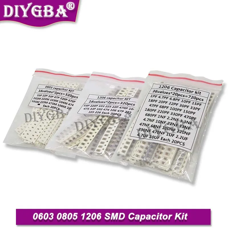 320PCS-720PCS-0603-0805-1206-SMD-Capacitor-Kit-Assorted-Kit-16-36Values ...