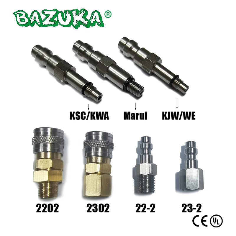 New HPA Magazine Taps Valve Adapter Adaptor Male Foster Quick ...