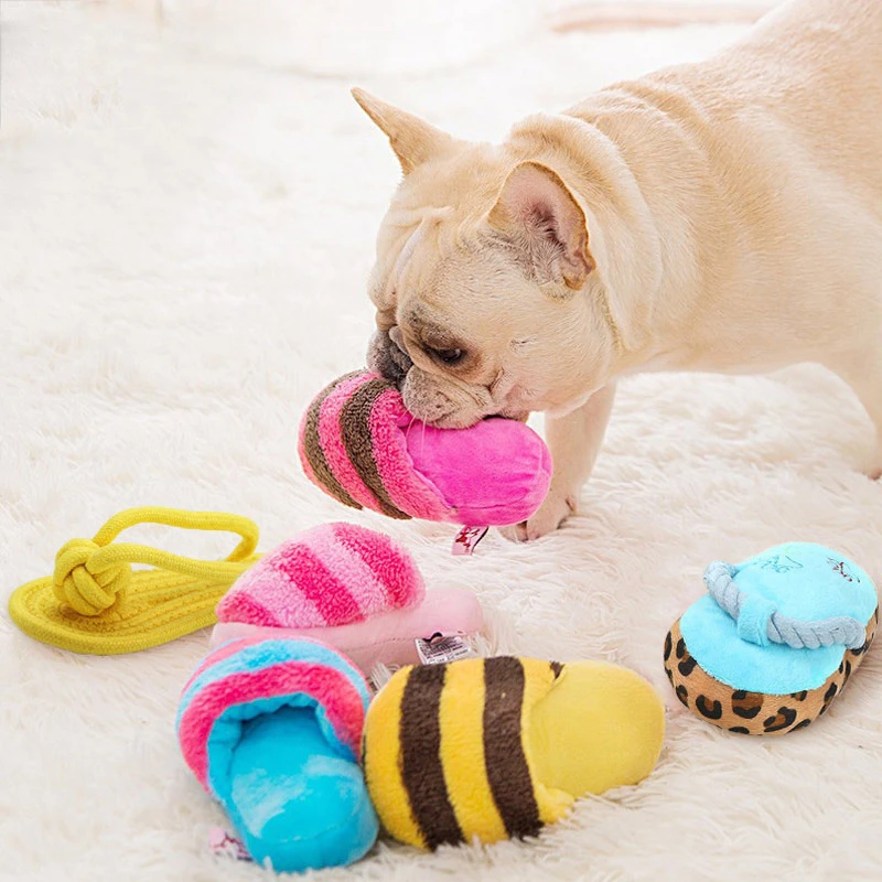 Puppy Dog Chew Toys with Squeaker for Small Dogs French Bulldog Shiba ...