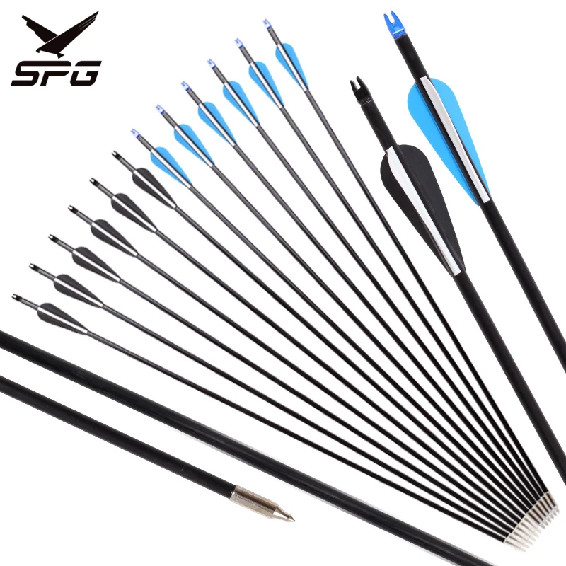 25pcs-8mm-FiberGlass-Arrow-Shooting-Target-Archery-Recurve-Compound-Bow ...