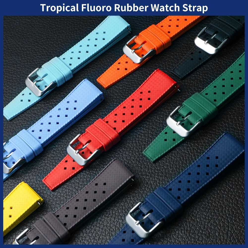 FKM-RUBBER-WATCH-STRAP-20mm-22mm-CLASSIC-TROPICAL-STYLE-for-Rolex-watch ...