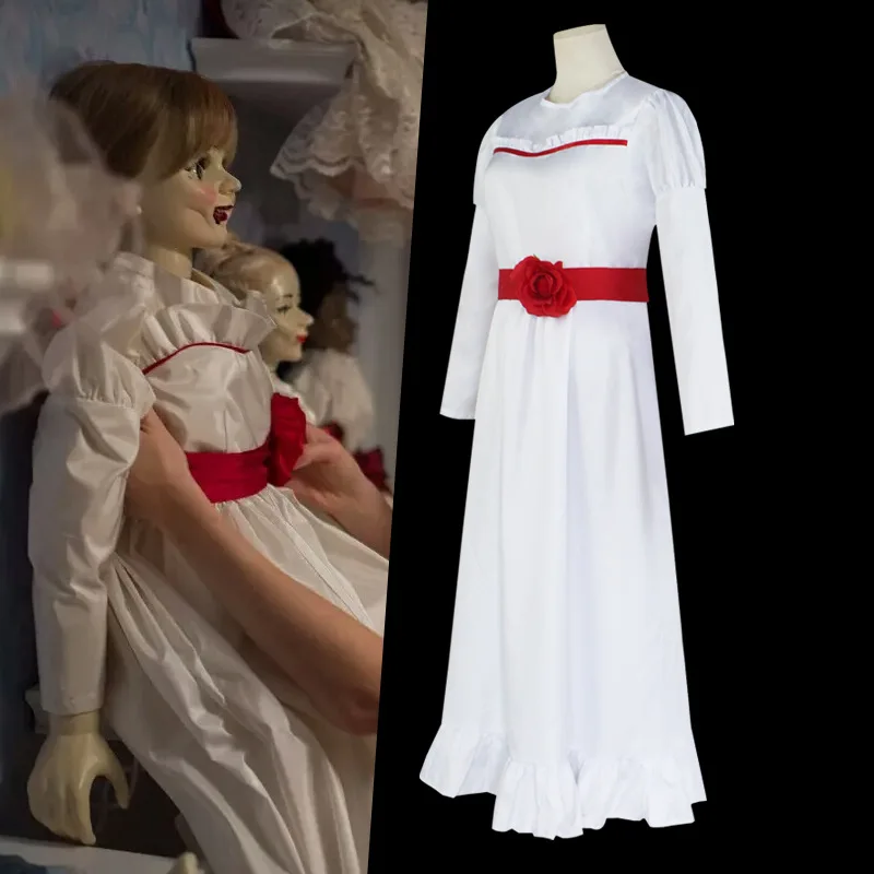 Terrifying Bride's Chachi Annabelle Cosplay Costume Wig Summoning Doll ...