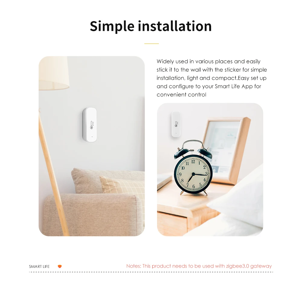 Capteur de température,Zigbee-Capteur de température et d'humidité,Wifi ...