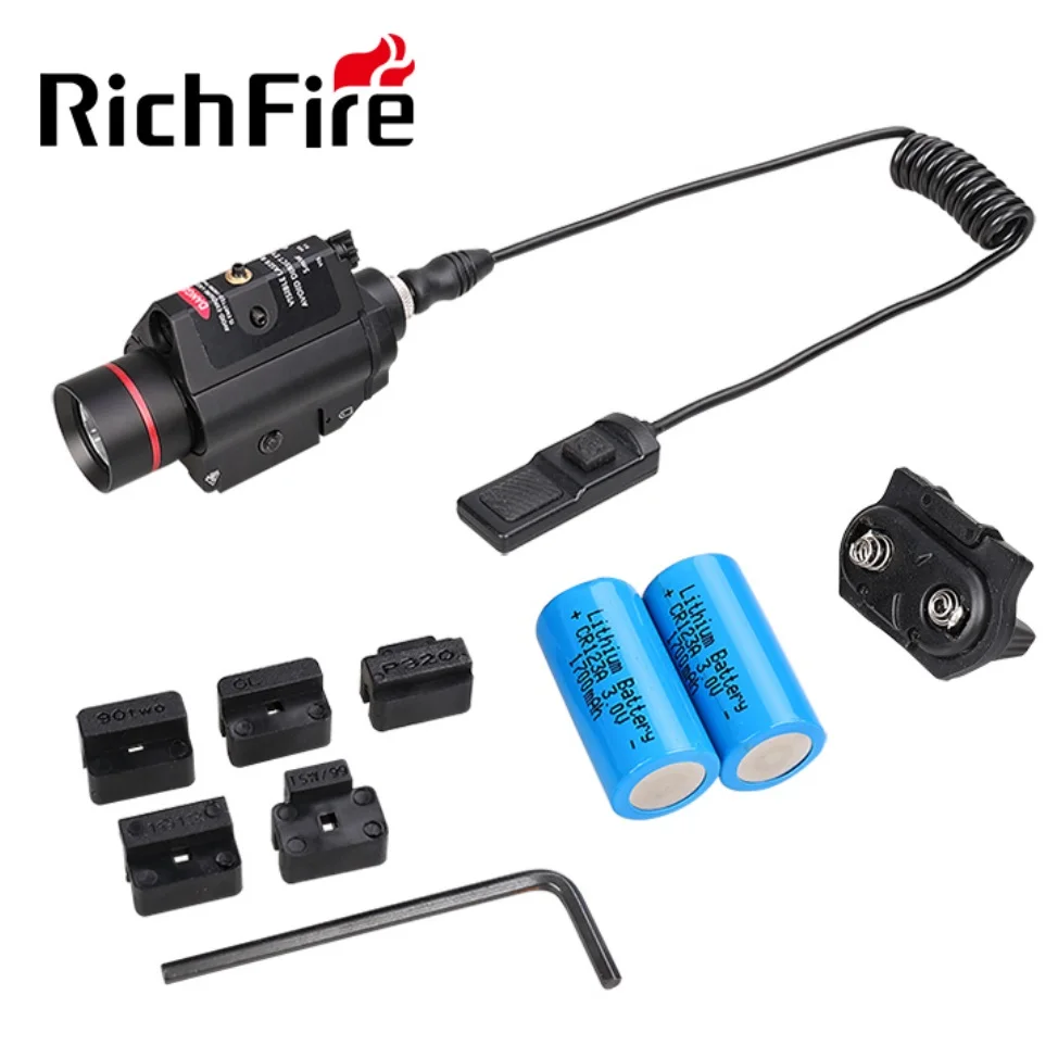 Richfire-Tactical-Flashlights-SST40-1000LM-Laser-Sight-Combo-Weapon-Gun ...