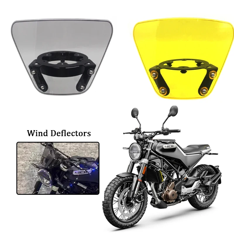 Motorcycle-Windshield-Viser-Visor-Deflector-WindScreen-Accessories-Fit ...