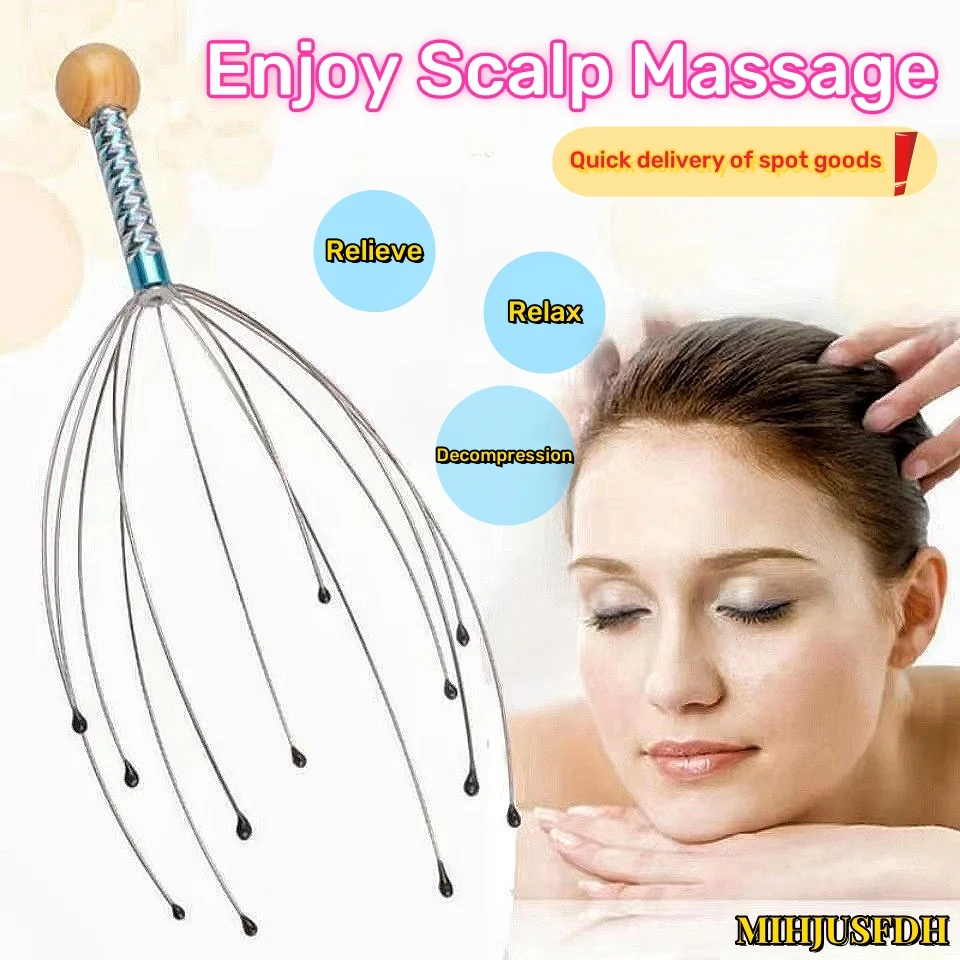 Scalp-Massagers-With-12-Claws-Handheld-Head-Massage-Scratcher-For-Deep ...