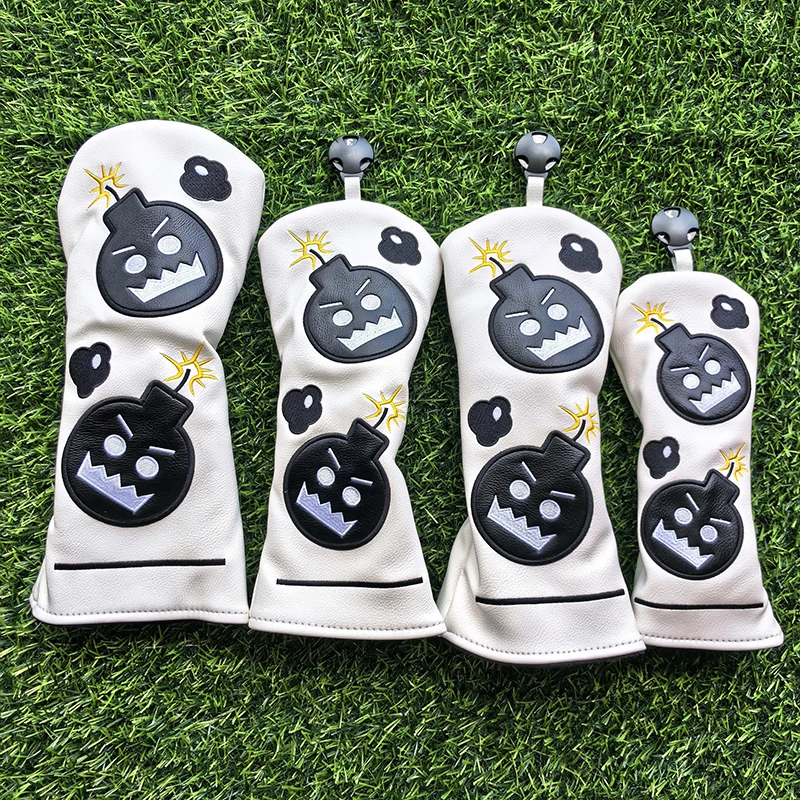 Cartoon-Bomb-1-3-5-Wood-Headcovers-Driver-Fairway-Woods-Cover-PU ...