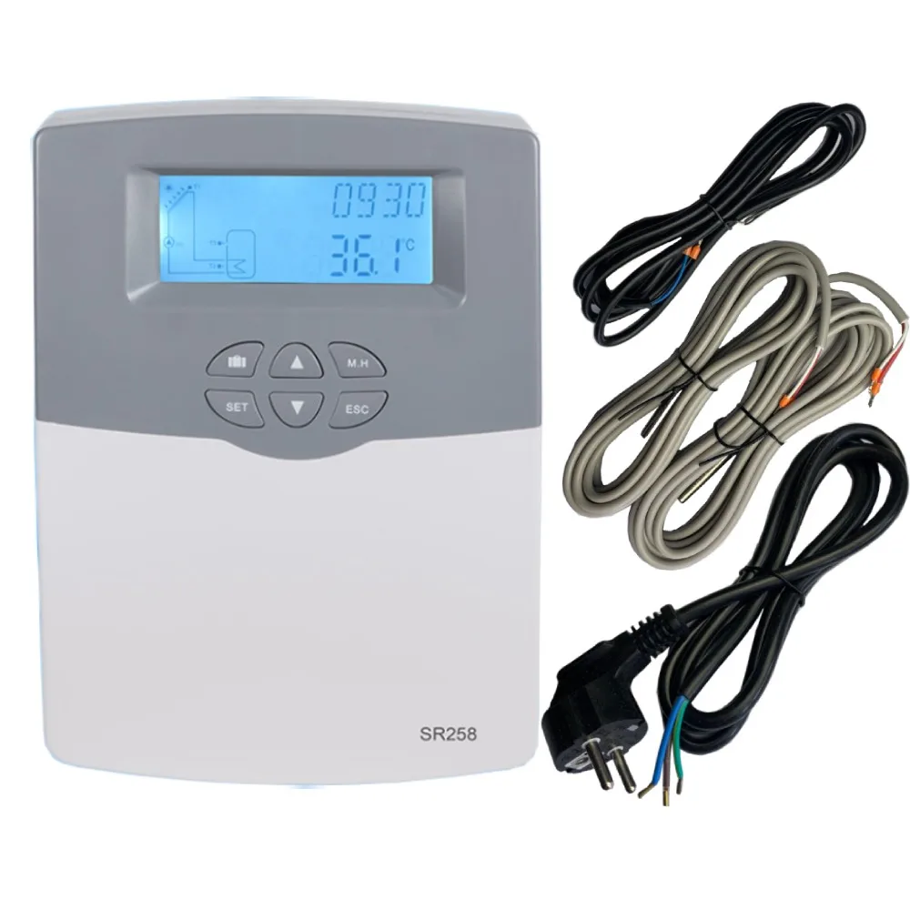 Solar-Water-Heater-Controller-Backup-Heating-Pump-Control-Thermal ...