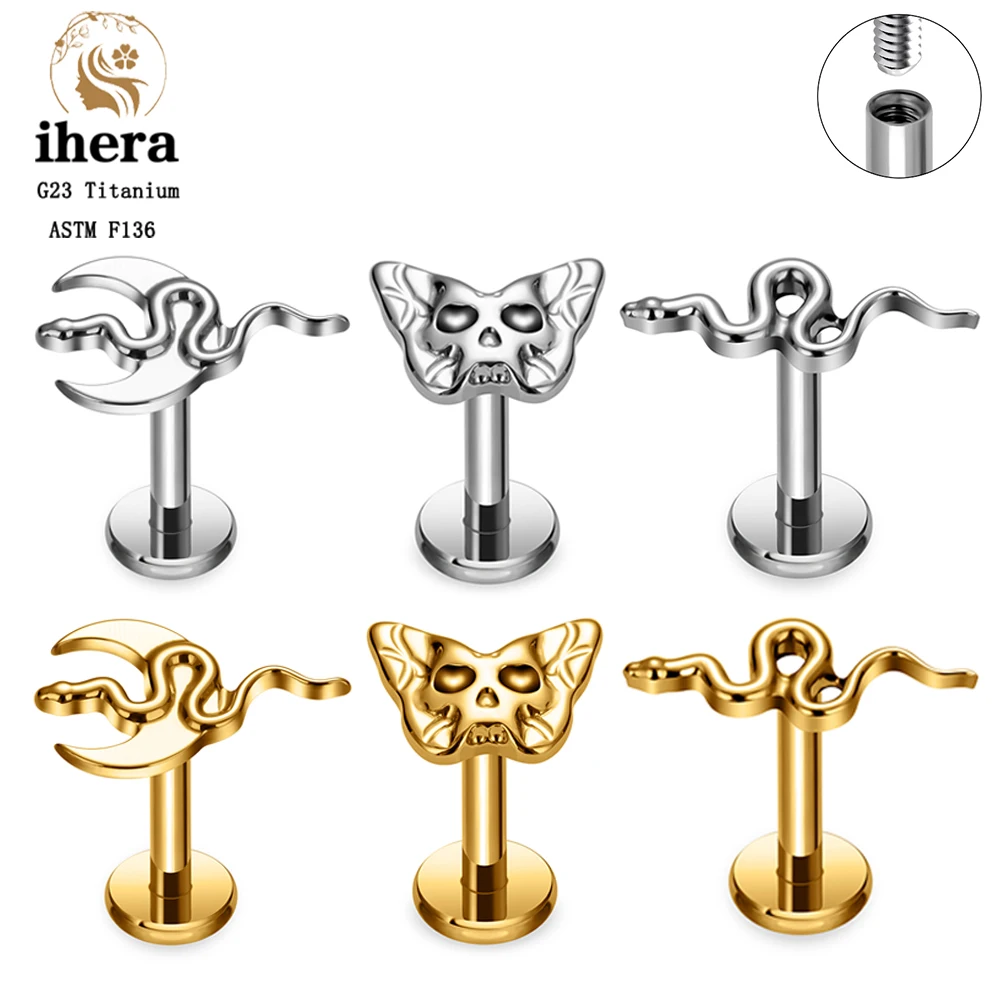 ASTM-F136-G23-Titanium-Snake-Facial-Features-Labret-Lip-Stud-Internal-Threaded-Tragus-Cartilage ...