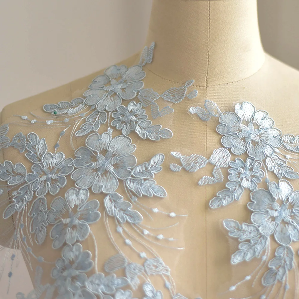 1PC New Lace Flower Embroidery Fabric Decal for Lace Fabric Wedding ...