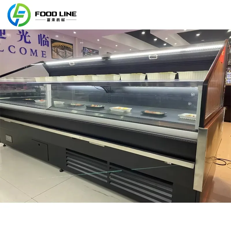 Commercial Double-deck Butchers Equipment Refrigerated Counter Showcase ...