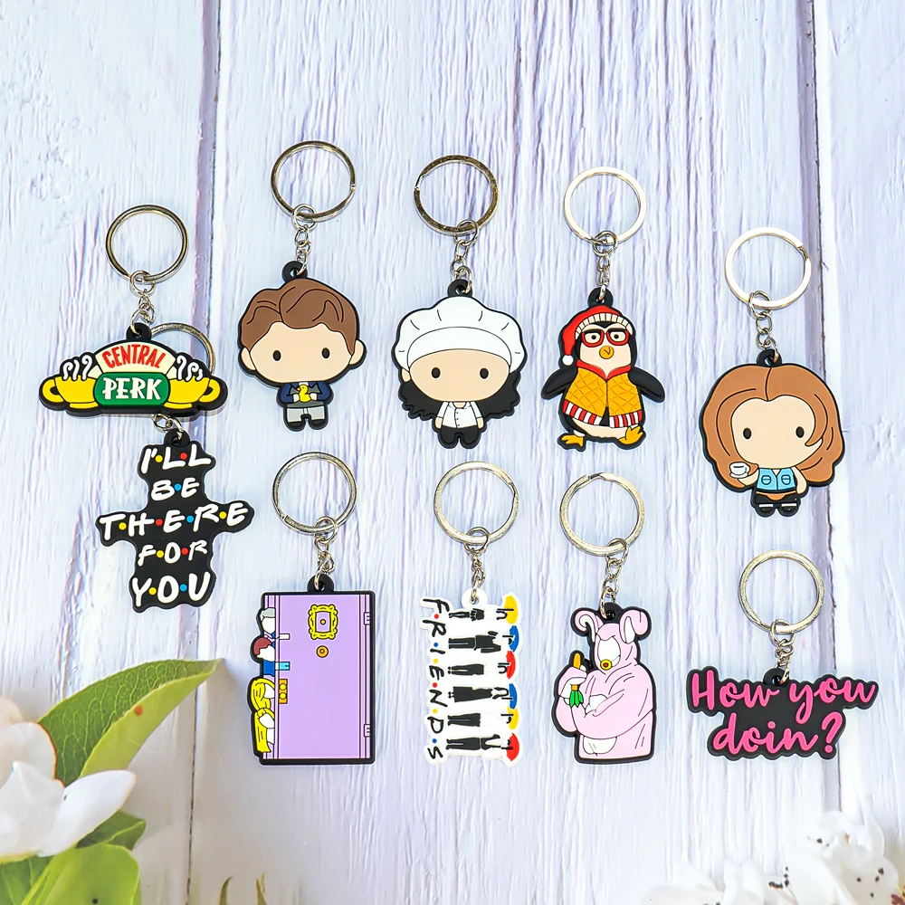 1PCS-New-Keychain-Classic-Old-Friends-Key-Chain-Cute-Keyring-Fans ...