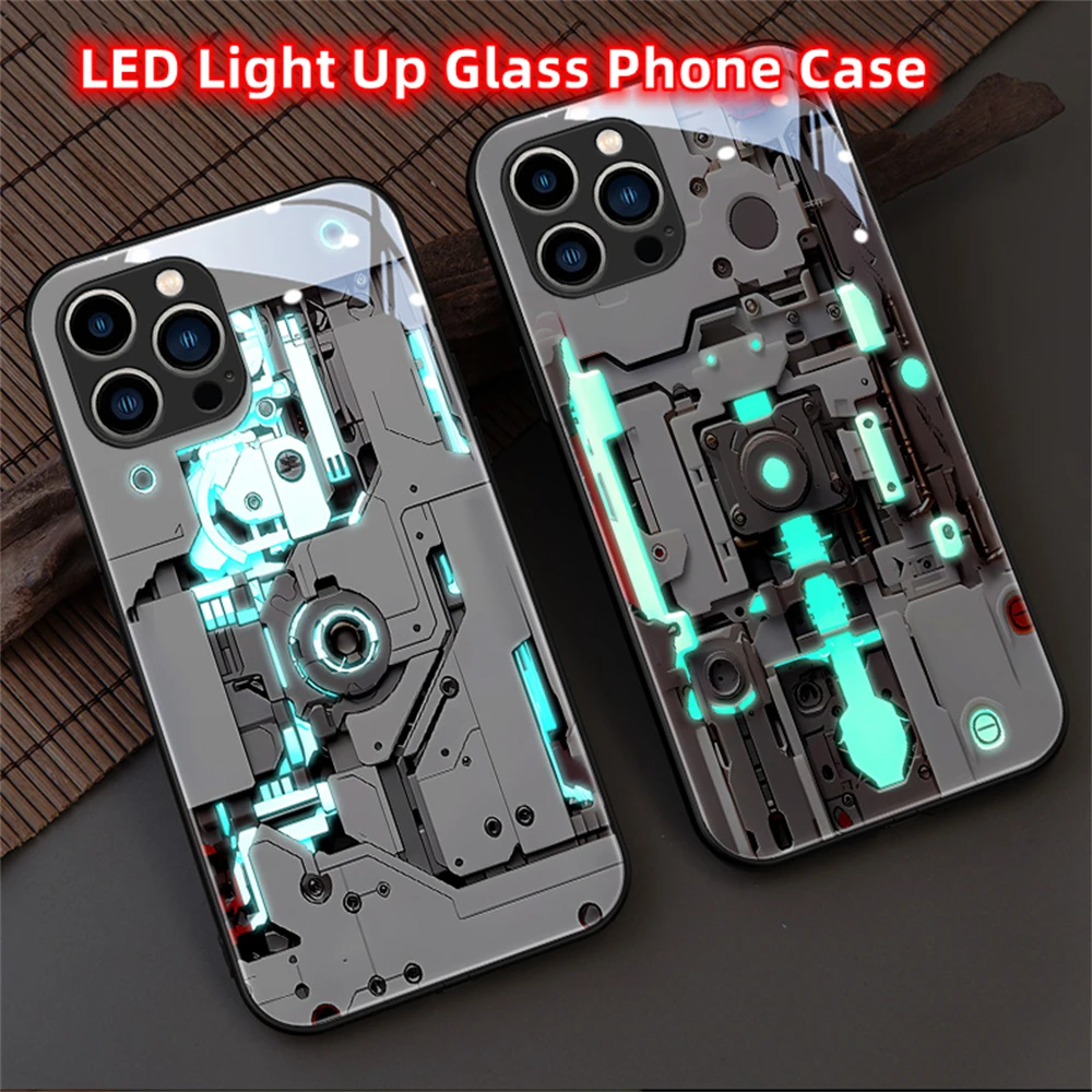 2024-Luxury-Mechanism-Pattern-LED-Light-Luminous-Phone-Case-For-Samsung ...