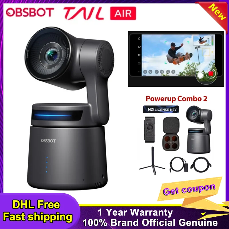 OBSBOT-Tail-Air-NDI-Streaming-Camera-4K-AI-Tracking-PTZ-Camera-with-APP ...