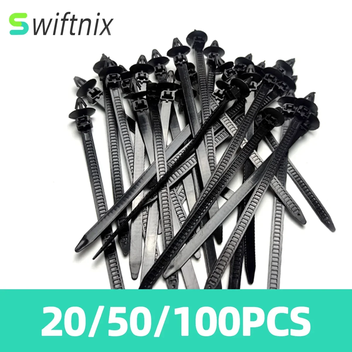 20-50-100Pcs-Car-Nylon-Tie-Wrap-Cable-Fixed-Fasteners-Clips-Wire ...