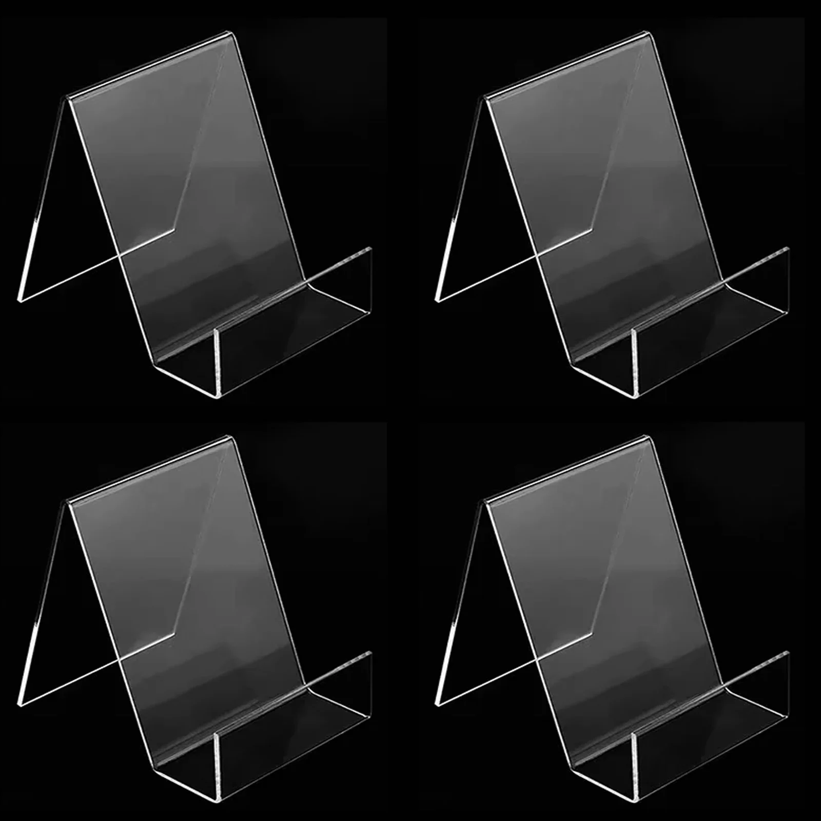 4pcs Transparent Display Stand Book For Shelf Desktop Bookshelf Acrylic ...