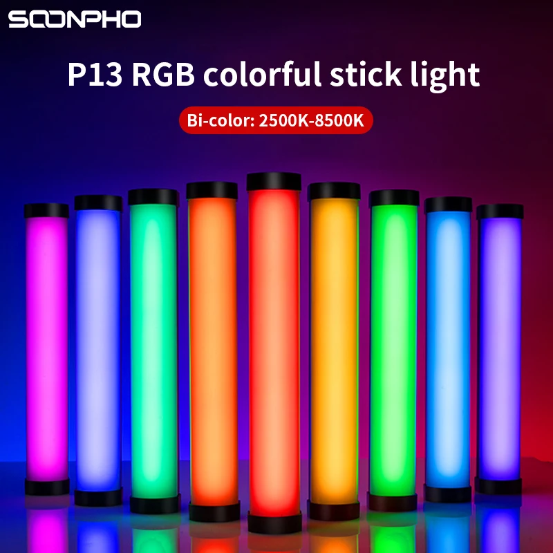soonpho-P13-Rechargeable-LED-Light-Handheld-Video-Photography-Stick ...
