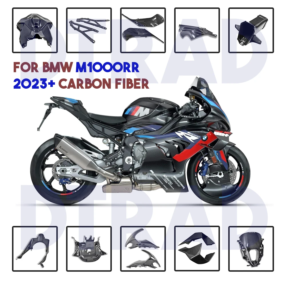 New-For-BMW-M1000RR-2023-2024-100-Carbon-Fiber-Body-Frame-Cover-Side ...