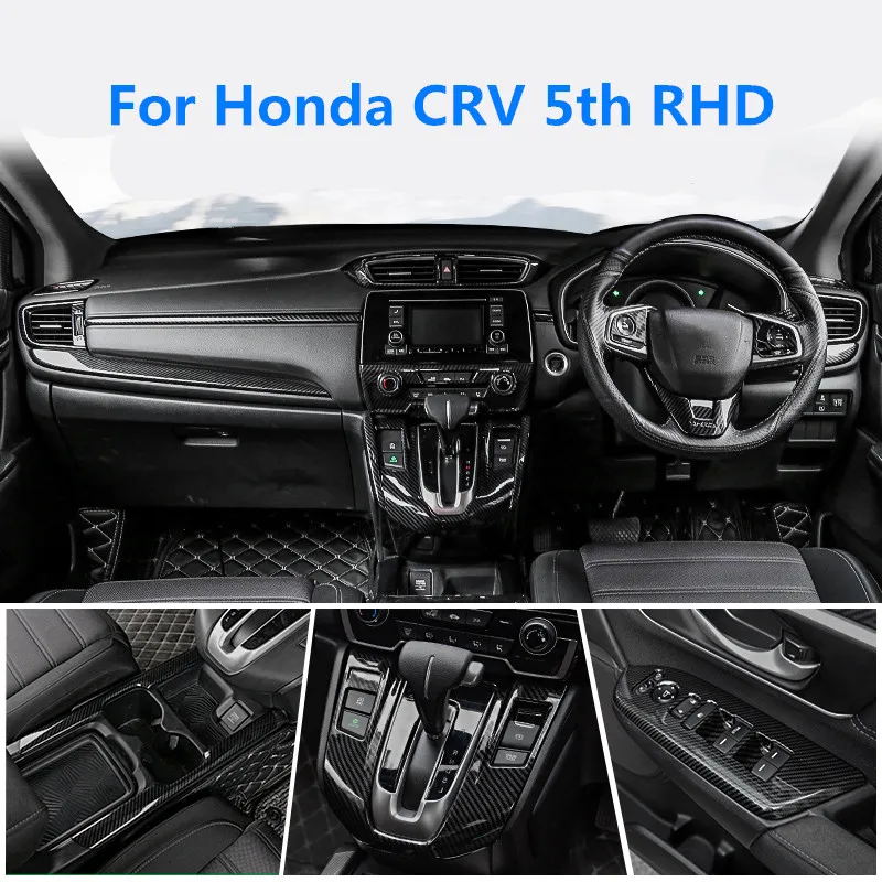 Right-Hand-Drive-Accessories-For-Honda-CRV-CR-V-5th-HYBRID-RHD-Carbon ...