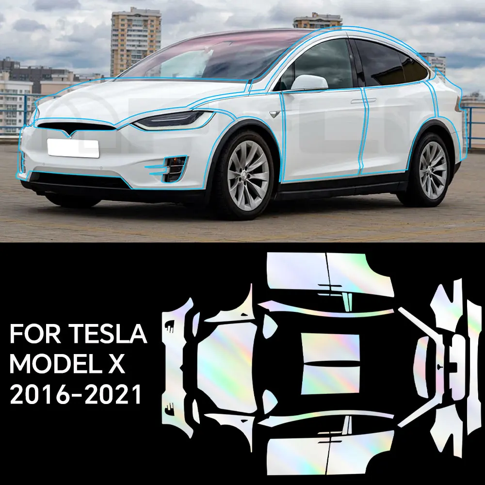 Custom Front Bumper For Tesla Model X 2016-2021 TPU 8.5mil Car Paint ...