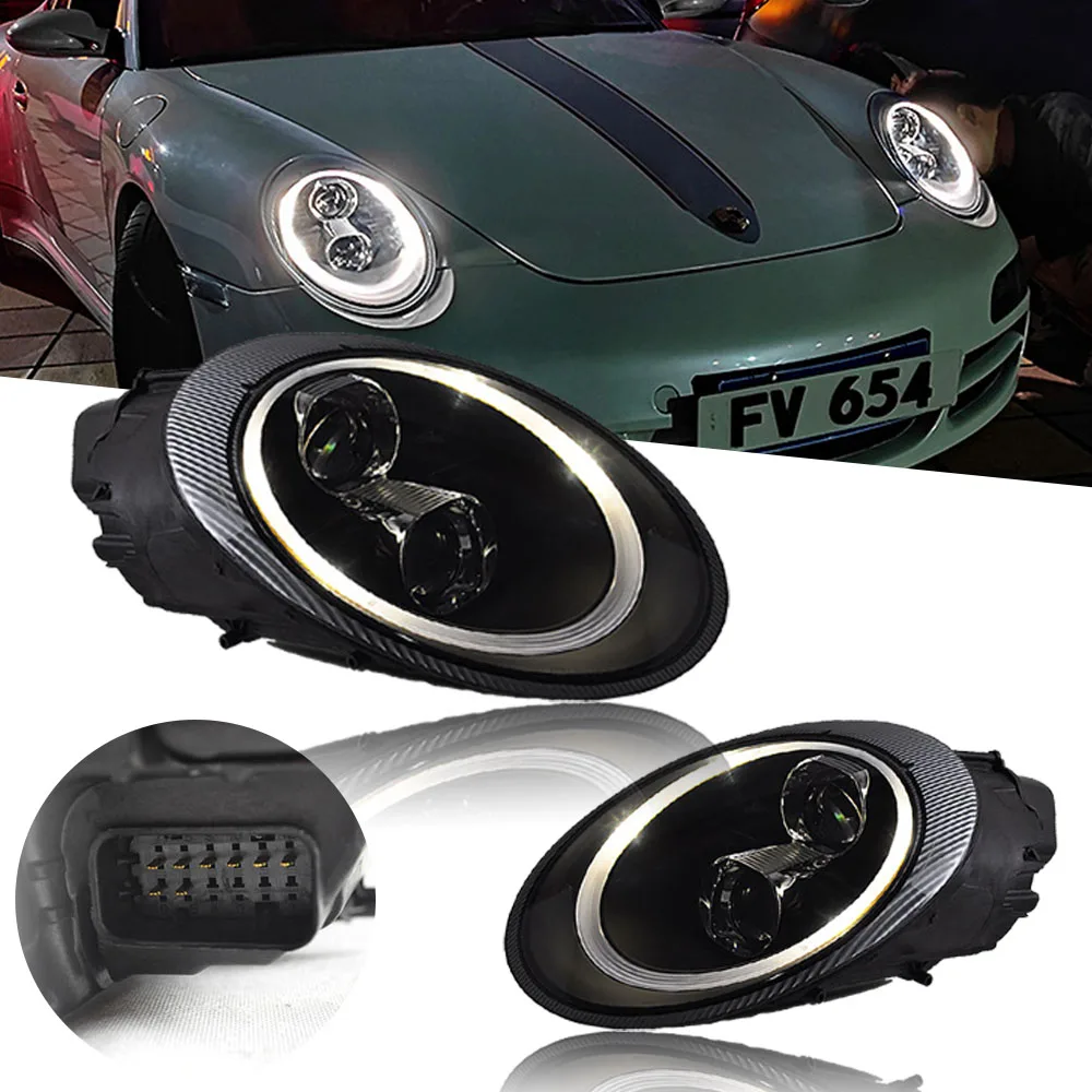 Headlight-For-Porsche-997-LED-Headlights-2005-2008-991-Head-Lamp-Car ...