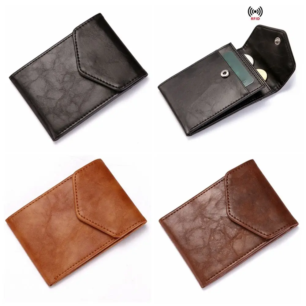 Leather-Slim-Pocket-Card-Holder-Coins-Purse-Cases-Card-Protector-RFID ...