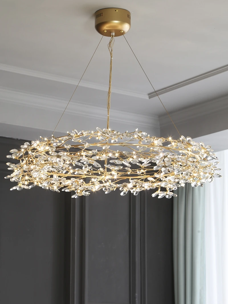 Modern LED Firefly Crystal Ceiling Chandeliers Pendant Lamps Branch ...