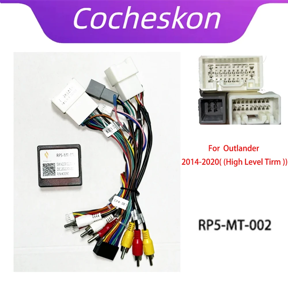 Car-16pin-Audio-Wiring-Harness-With-Canbus-Box-For-Mitsubishi-Outlander ...