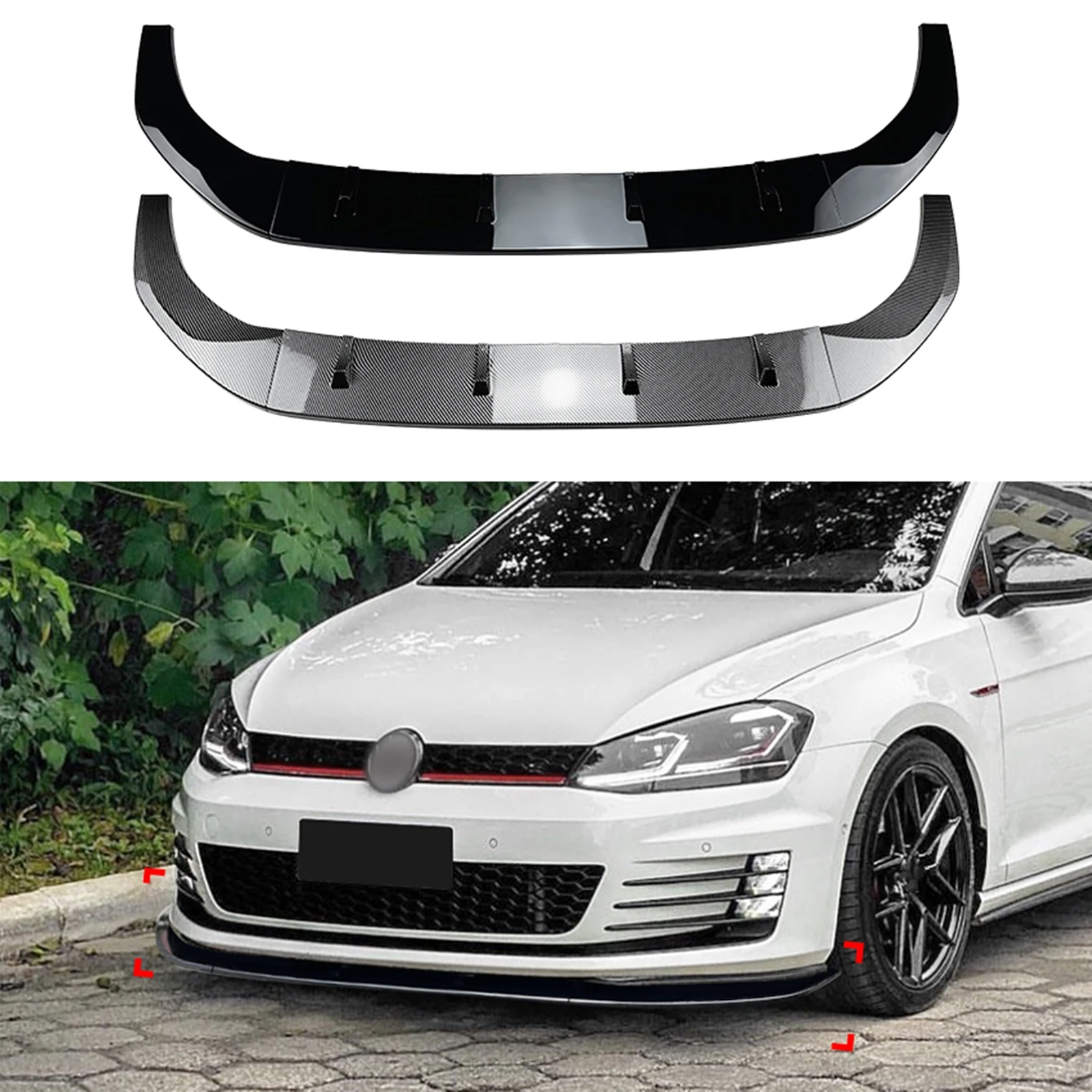 Car-Front-Bumper-Spoiler-Lip-Lower-Flare-Splitter-Blade-For-Volkswagen ...