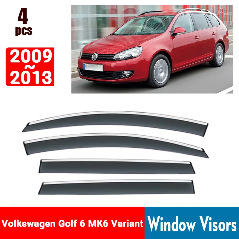 FOR Volkswagen VW Golf 6 MK6 Variant 2009-2013 Window Visors Rain Guard ...