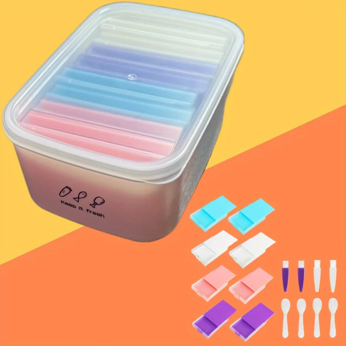8pcs Diamond Painting Storage Tray Kit with Large Container Lid Brush ...