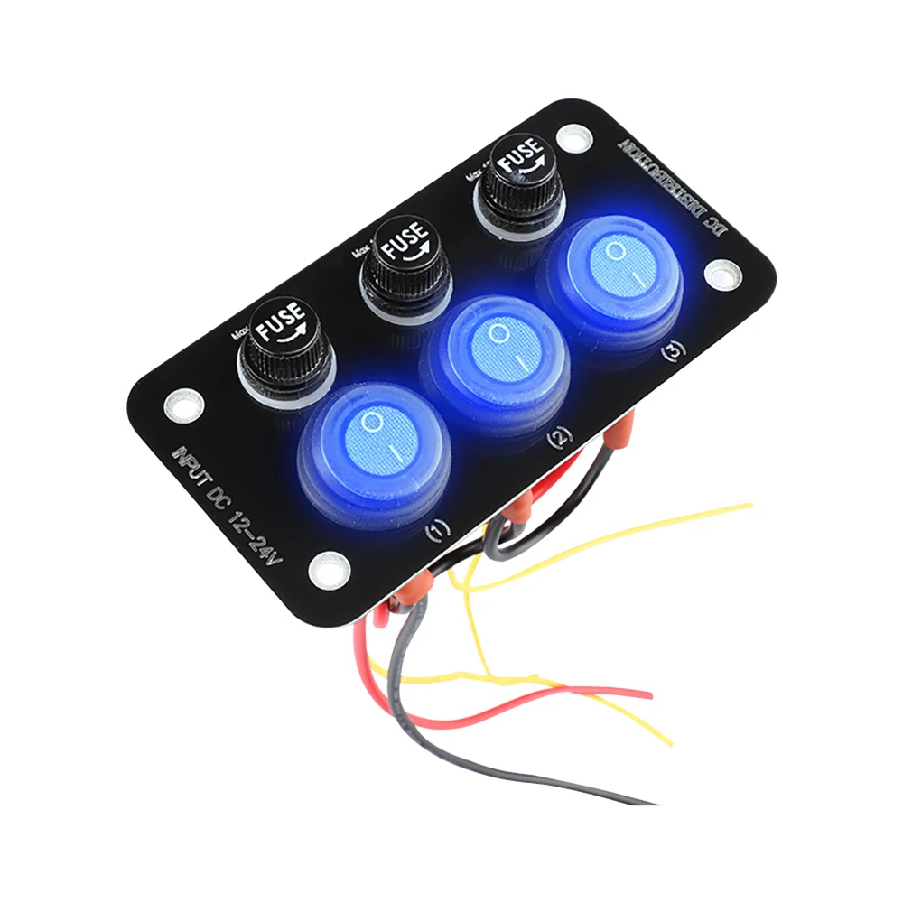 12V-24V-Switch-Panel-Light-Toggle-3-Buttons-10A-Fuse-Blade-Automotive ...