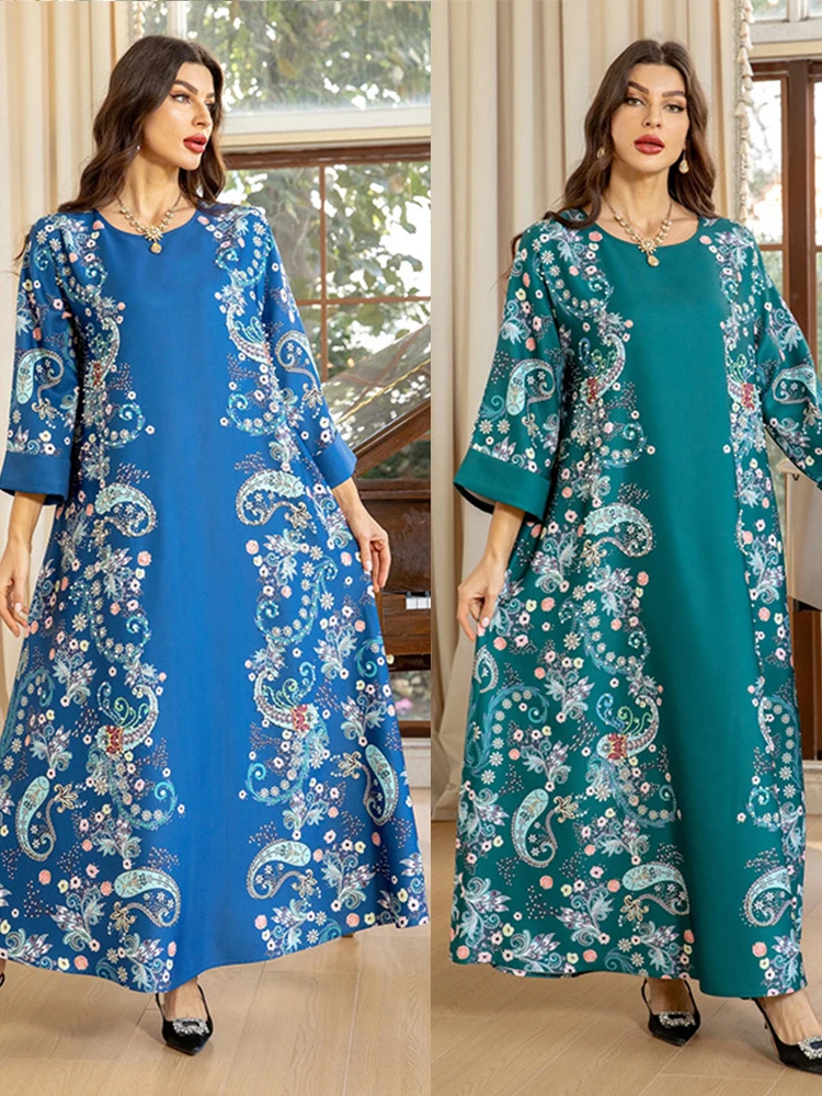 Ramadan-Arab-Long-Robe-Muslim-Abaya-for-Women-Party-Dresses-Flower ...