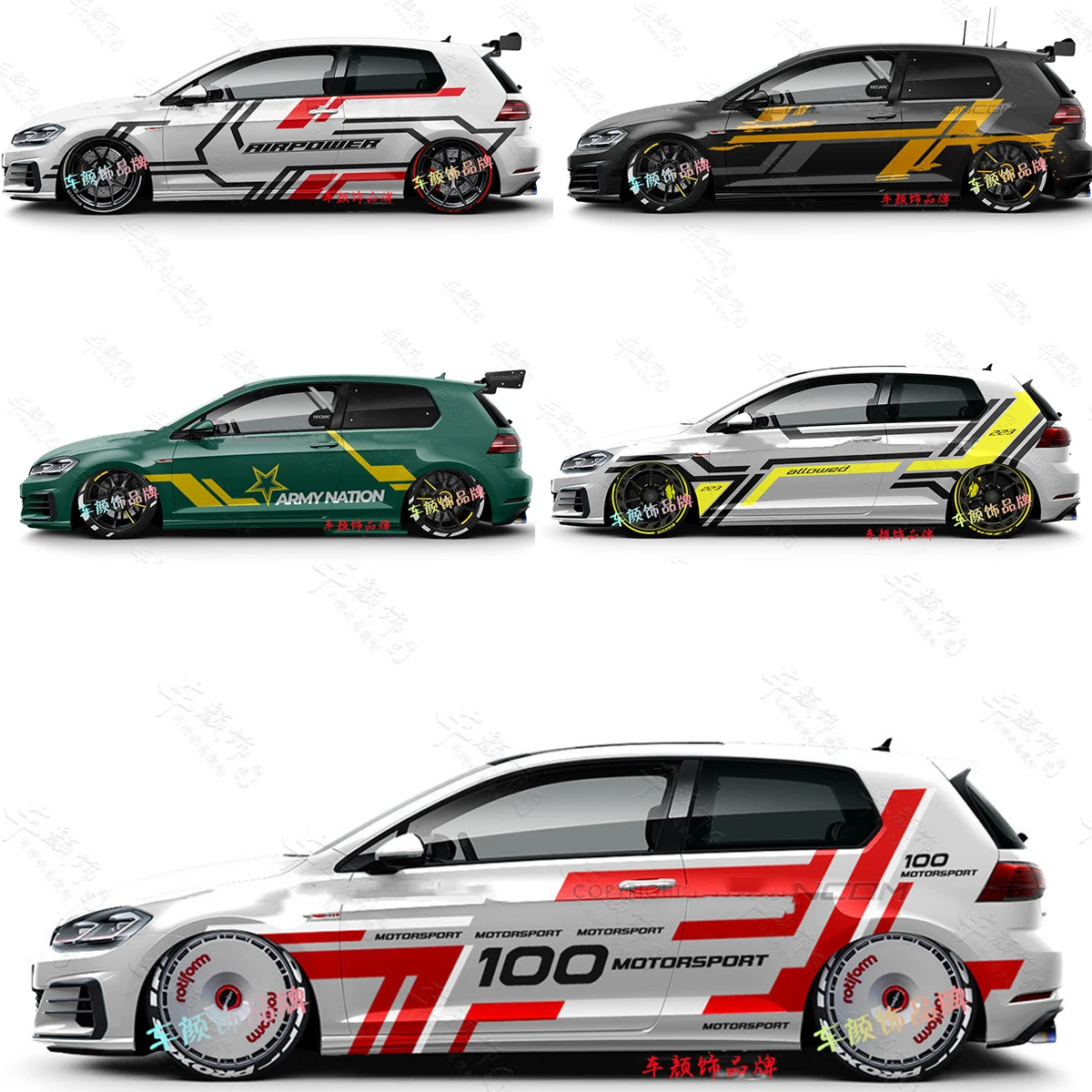 Car-Stickers-For-Golf-5-Gti-Door-Car-Accessories-For-Vw-Golf-6-Golf-7 ...